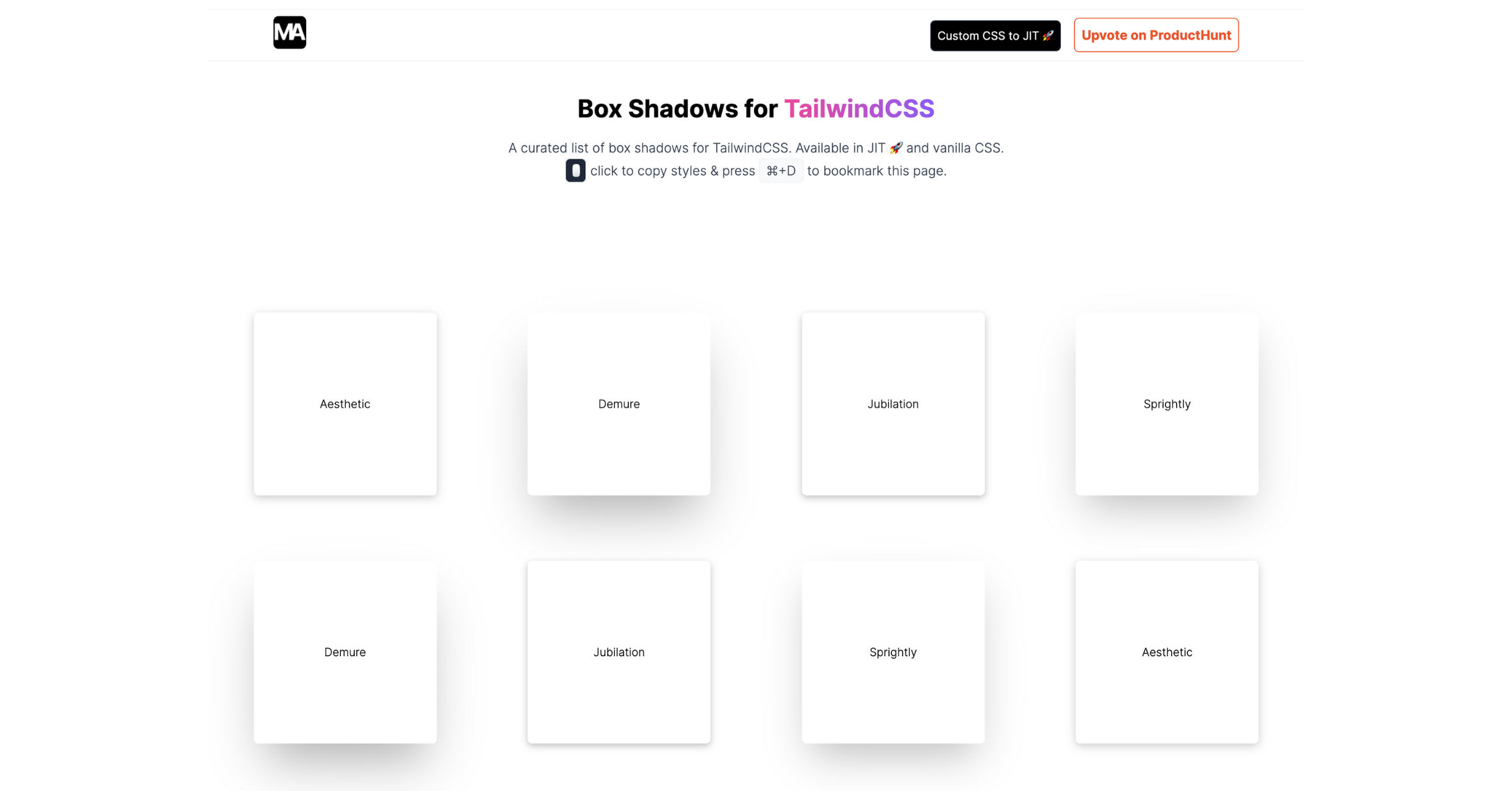 Box Shadows Beautiful Box Shadows For TailwindCSS